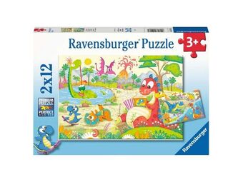 Ravensburger puzzle - Omiljeni dinosaurusi - 2x12 delova