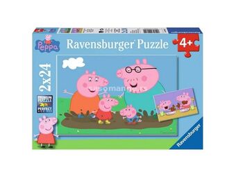 Ravensburger puzzle - Pepa prase - 3x24 dela