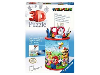 Ravensburger 3D puzzle - Kutija za olovke sa dizajnom Super Mario - 54 dela