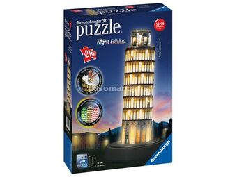 Ravensburger 3D puzzle - Toranj u Pizi noćno izdanje - 216 delova