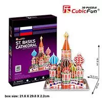 CUBIC FUN Hram Svetog Vasilija Blaženog Maketa 3D Puzzle 58096