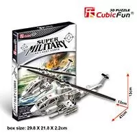 Ah-1 Huey Cobra Vojni Helikopter Maketa 3D Puzzle Cubic Fun 58100