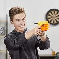 NERF Oružje sa municijom Pištolj Alpha Strike FANG QS 4 TARGET Blaster Set 13 delova E8308