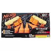 NERF Oružje sa municijom Pištolj Alpha Strike FANG QS 4 DUEL TGT Blaster Set 18 delova E7563