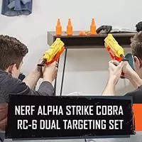 NERF Oružje sa municijom Pištolj Alpha Strike COBRA RC 6 DUAL Blaster Set 26 delova E7565