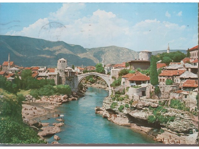 MOSTAR / STARI MOST, 1967 - pre rušenja hrvatskih Zengi