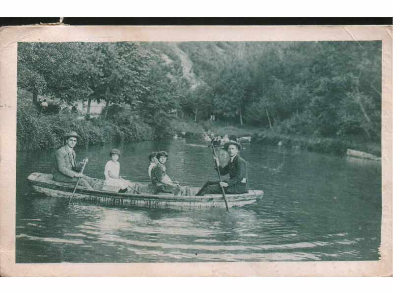 Soko banja 1929. Jezero sa čamcima na Vrelu.