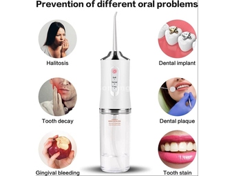 Oralni Irigator za zube (220ml) skida zubni kamenac, sprečava karijes/atrofiju gingive/krvarenje
