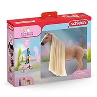 Schleich® Horse Club figura - Konji za ulepšavanje - Kim i kobila Karamelo 42585