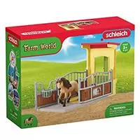 Schleich® figure Domaće životinje Konji - Boks za poni konja i islandski poni 42609