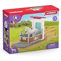 Schleich Horse Club figure - Boks za konje sa konjem - produžetak za štalu 42569