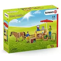 Schleich figurice Domaće životinje - Konjska zaprega sa pijačnom tezgom 42528