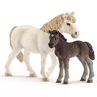 Schleich Figure - Konji - Dartmur poni kobila i ždrebe 42423