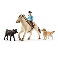 Schleich Figure - Konji - Vestern jahanje na kvarter konju 42419