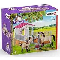 Schleich Figure - Štala sa arapskim konjima i čuvarom 42369