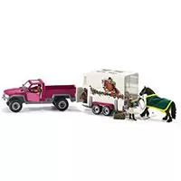 Schleich Figure Konji - Auto sa prikolicom za prevoz konja 42346