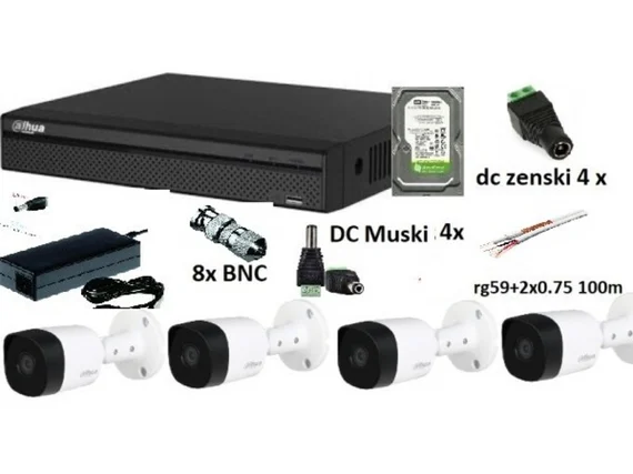 Dahua Set 4 kamere 01 + DVR, FULL HD, 2TB