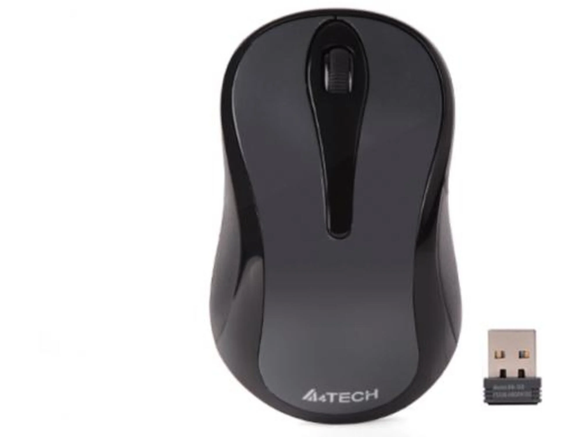 A4Tech Bežični optički miš A4-G3-280A V-Track 2.4GHz 125Hz/1000Dpi Glossy grey, 102mm, USB