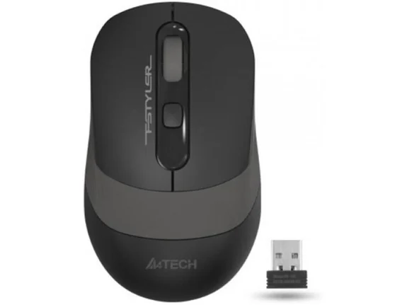 A4Tech Bežični optički miš A4-FG10 GREY Fstyler V-Track 2.4Ghz, 125Hz/1000-1600-2000Dpi, 108mm, USB