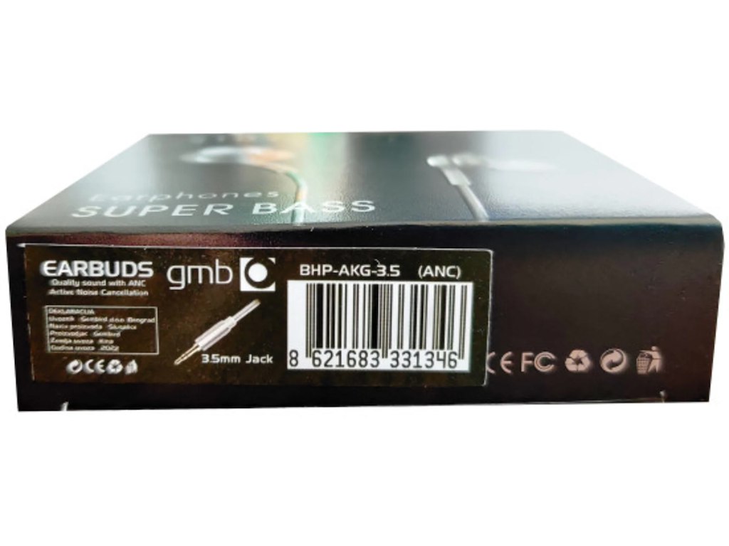 Gembird MP3 slušalice sa mikrofonom + volume kontrol (1x3,5mm) ANC (269) BHP-AKG-3.5