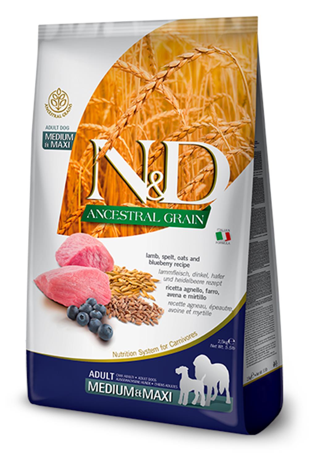 N&D AG LAMB&BLUEBERRY MEDIUM/MAXI