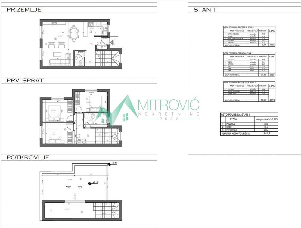 Četvorosoban stan na prodaju, 145m2, 238.470€