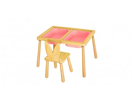 HANAH HOME Table and Chair Pink Sto i stolica za decu