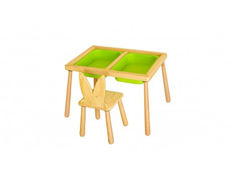 HANAH HOME Table and Chair Green Sto i stolica za decu