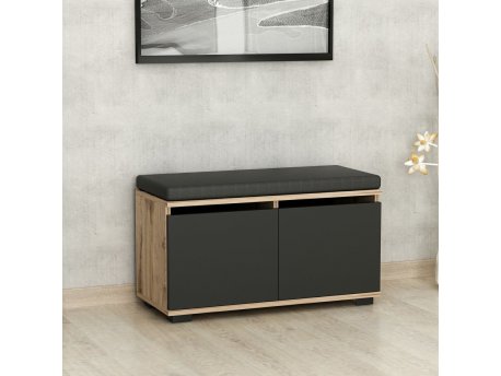 HANAH HOME Cipelarnik Drago Walnut Black