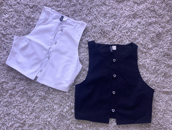 Dve crop bluze za