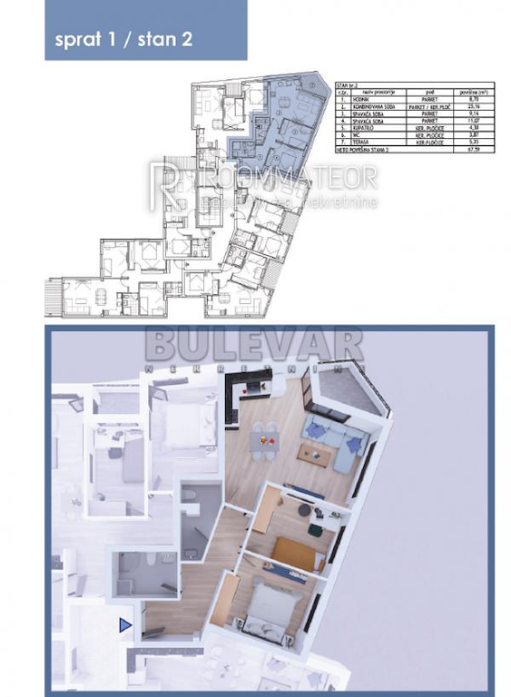 Svetosavska, Dvoiposoban stan na prodaju, 67m2, 162.300€