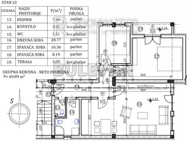 Durmitorska, Dvoiposoban stan na prodaju, 69m2, 108.100€