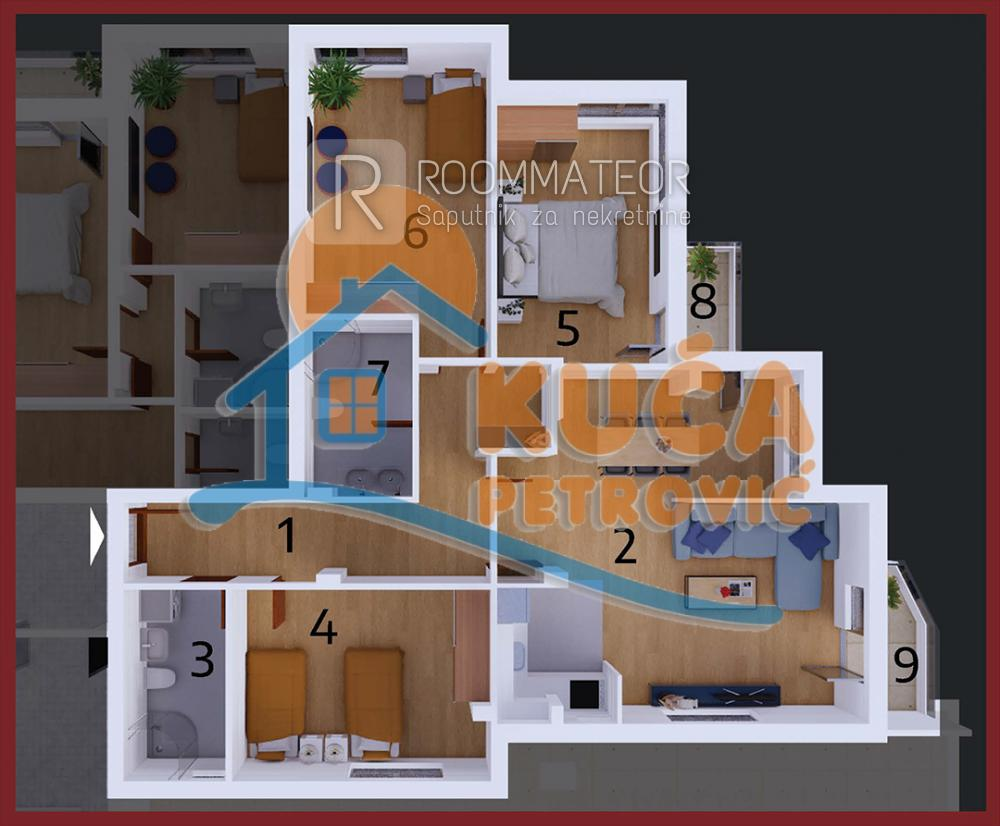 Vardarska, Četvorosoban stan na prodaju, 99m2, 178.000€
