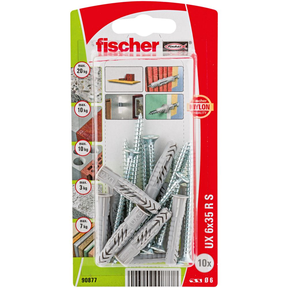 Fischer univerzalni tipl UX 6x35 R sa kragnom i zavrtnjem