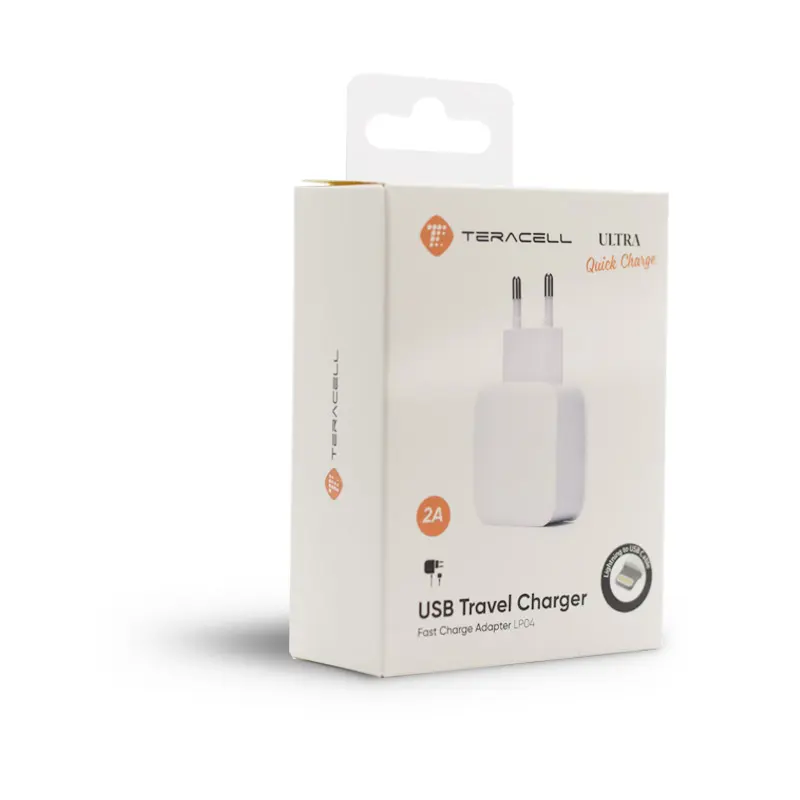 TERACELL Ultra Fast LP04 Kućni punjač iPhone USB, 2A, Quick Charge QC 3.0, Beli