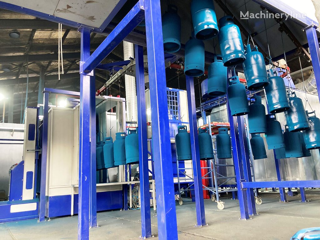 Nova Vogamakina powder coating line for gas cylinders and bottles oprema za plastifikaciju metala