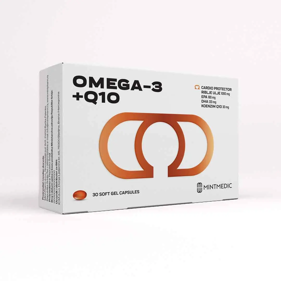 MINTMEDIC Kapsule za zdravlje srca Omega 3 + Q10 30/1