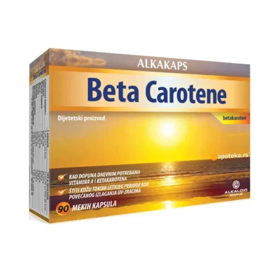 ALKALOID Alkakaps Beta β Carotene 30 mg 90 kapsula