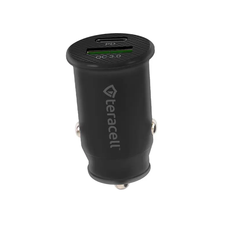 TERACELL Evolution TC-10 Auto-punjač PD, 20W, USB, QC3.0, 15W, Crni