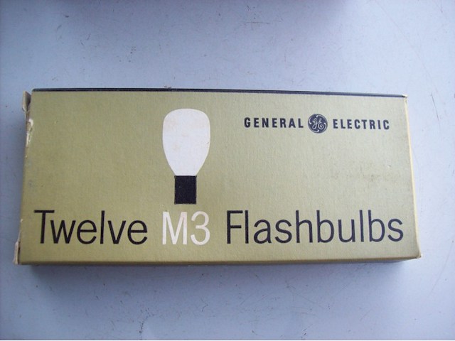 Twelve M3 Flashbulbs - General Electric - novo, 12 kom.
