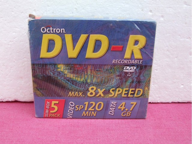 Octron DVD-R diskovi 5 komada Slim Box stari kvalitet N