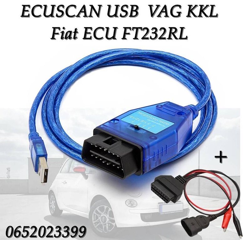 ECUSCAN USB VAG KKL Fiat ECU FT232RL 4-smerni prekidač KKL 409.1