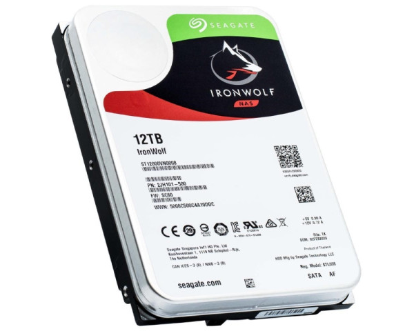 SEAGATE 12TB 3.5'' SATA 6 256MB ST12000VN0008 Ironwolf Guardian HDD