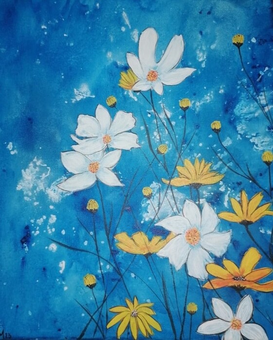 Cveće u plavom