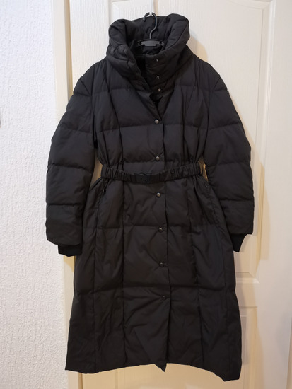 Zara crna duga perjana jakna - NOVO