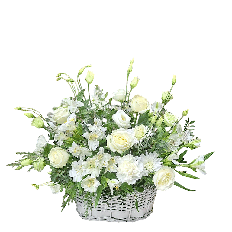 Korpa belog cveća