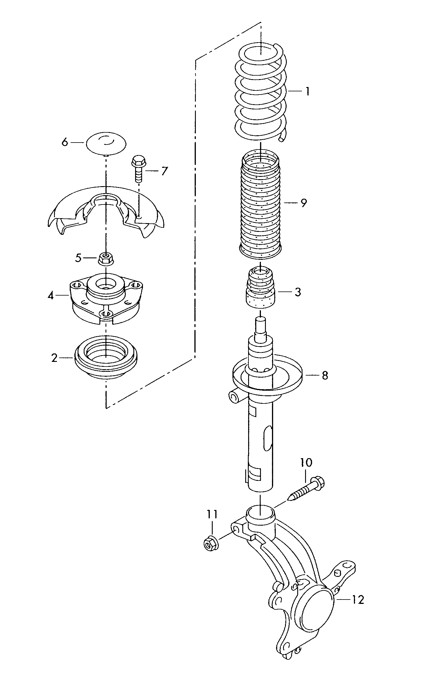 Amortizer PREDNJI 6Q0413031CD