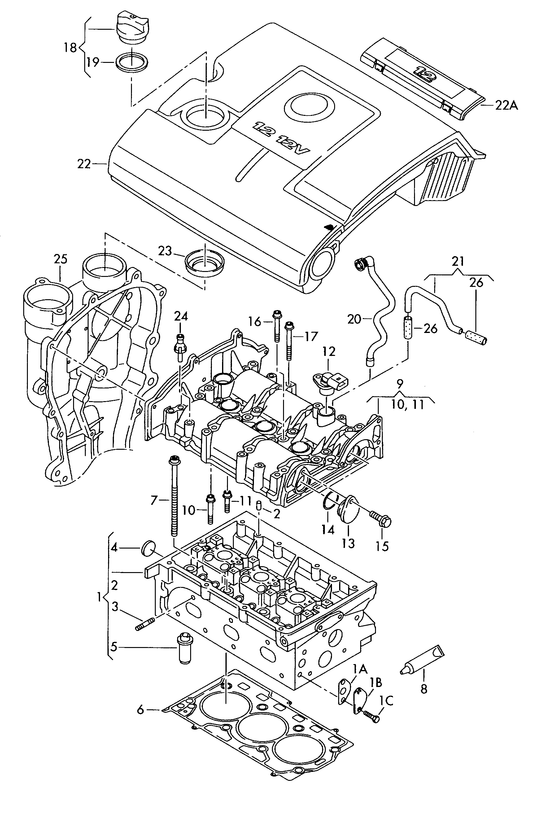 Glava motora 03E103351