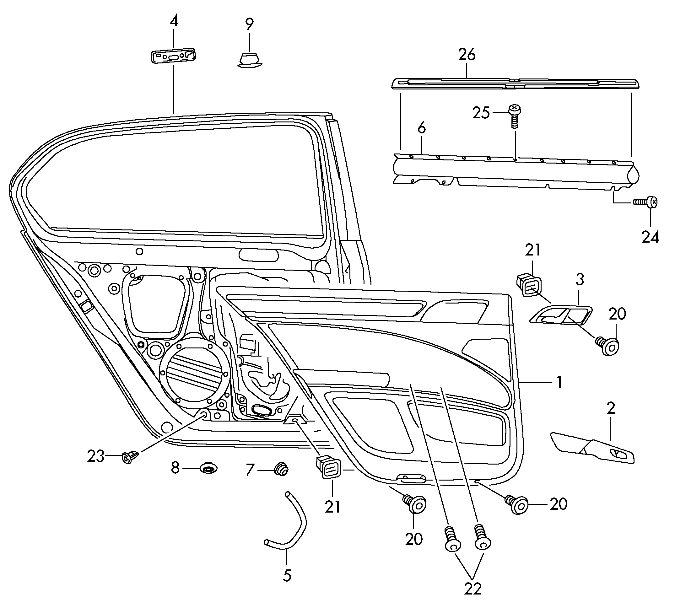 tapacir vrata pozadi desno 3T5867212D