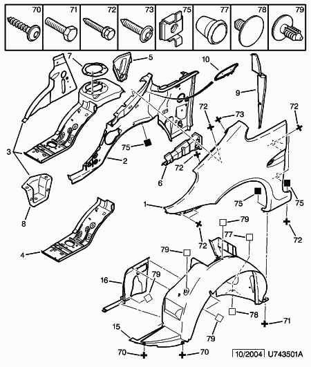 KORUBA-PODKRILO NAPRED DESNO 7136K4